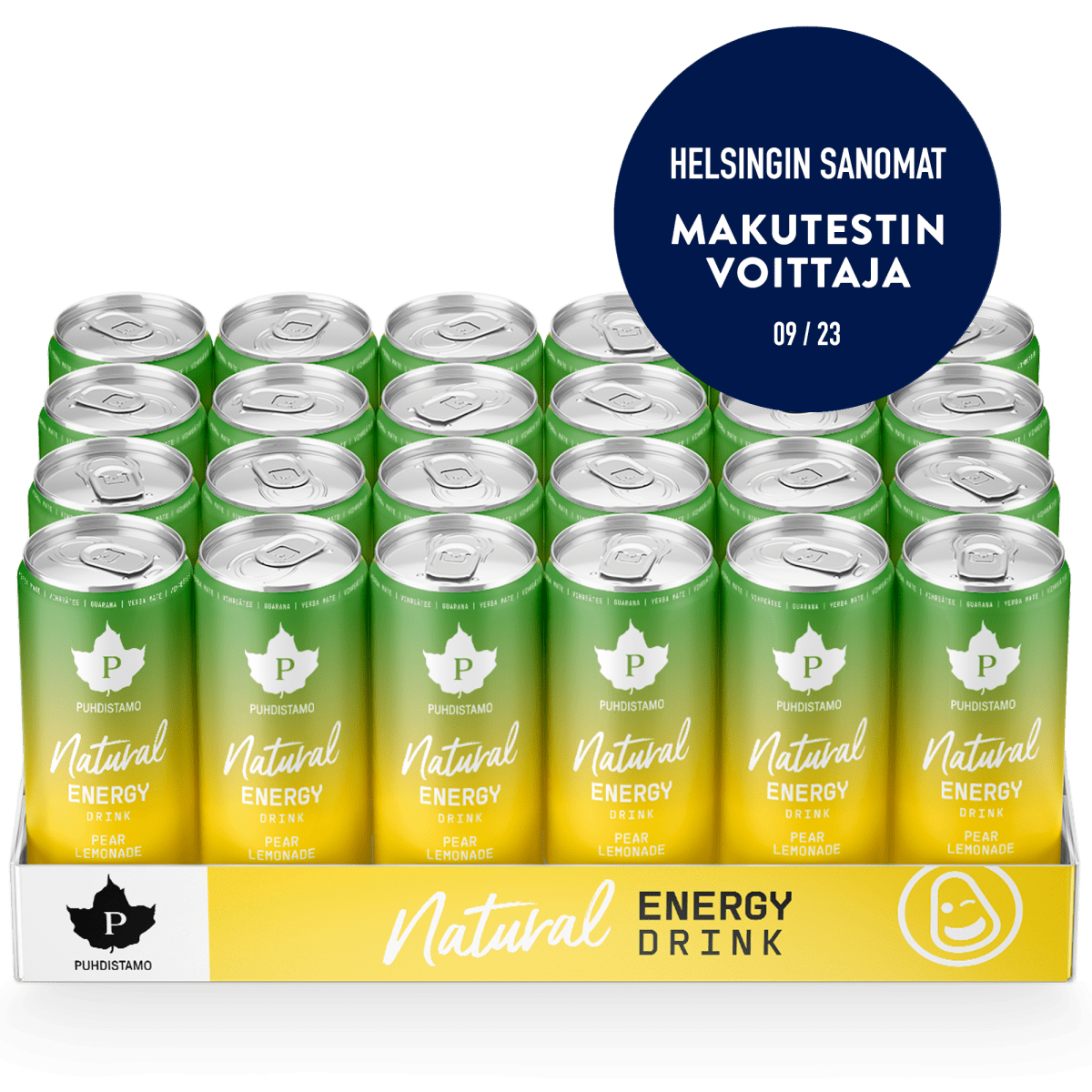 Natural Energy Drink Pear Lemonade - 330 ml 24-pack